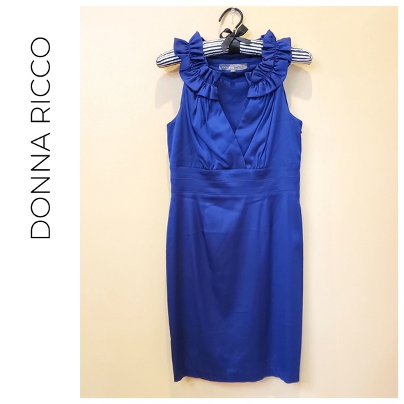 Donna Ricco | Dresses | Donna Ricco Ny Satin Dress Sz 4p | Poshmark